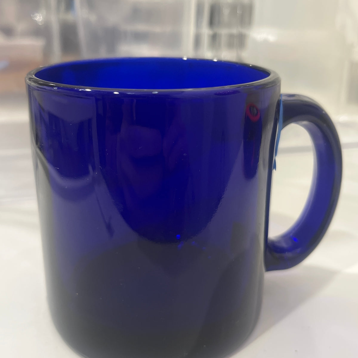 Cerulean blue glass coffee mug – Spoons Kitchen Exchange
